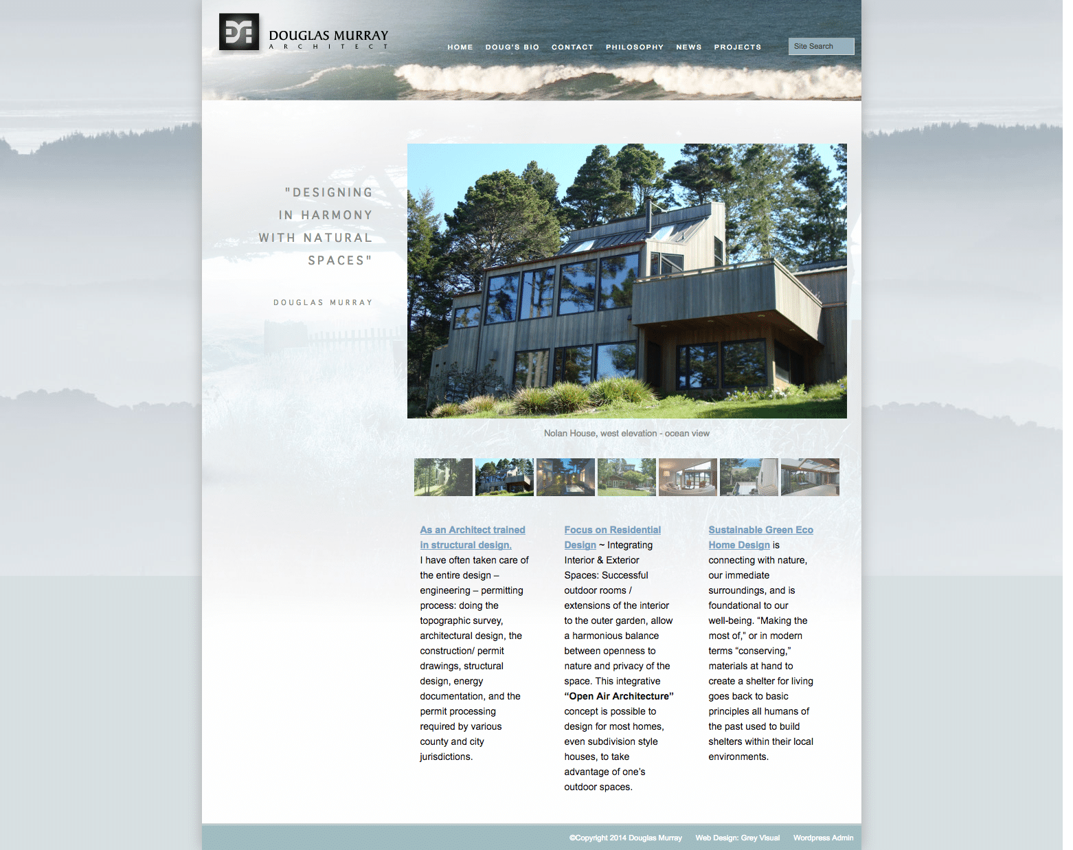 Architect Website Design - Grey Visual Web Design