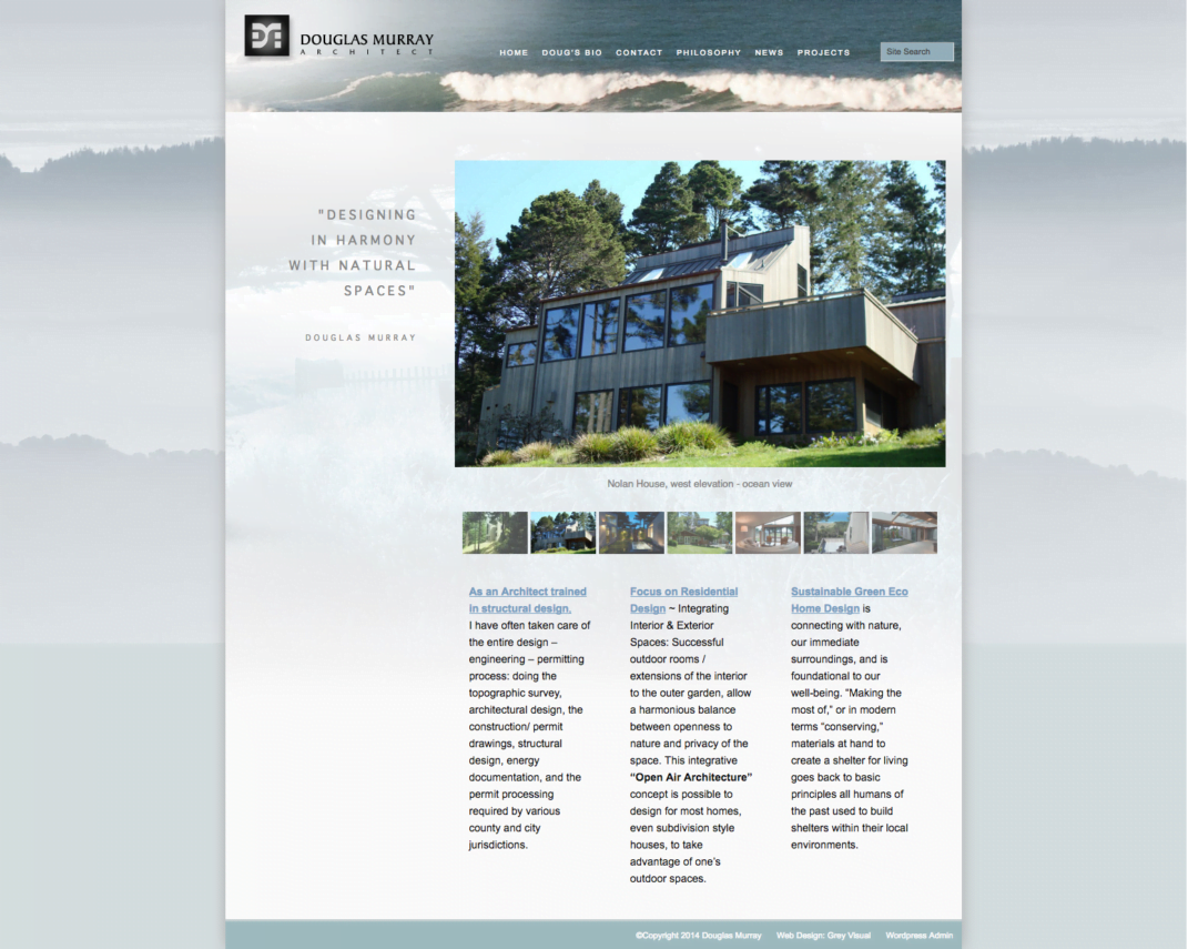 Architect Website Design - Grey Visual Web Design