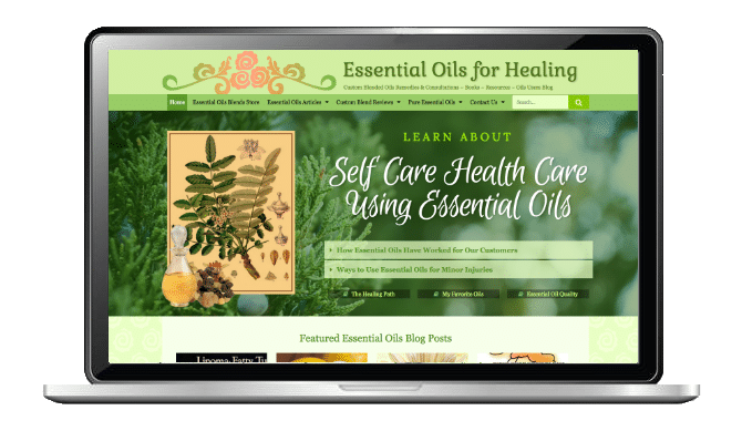 Essential Oils Website Design - Grey Visual Web Design