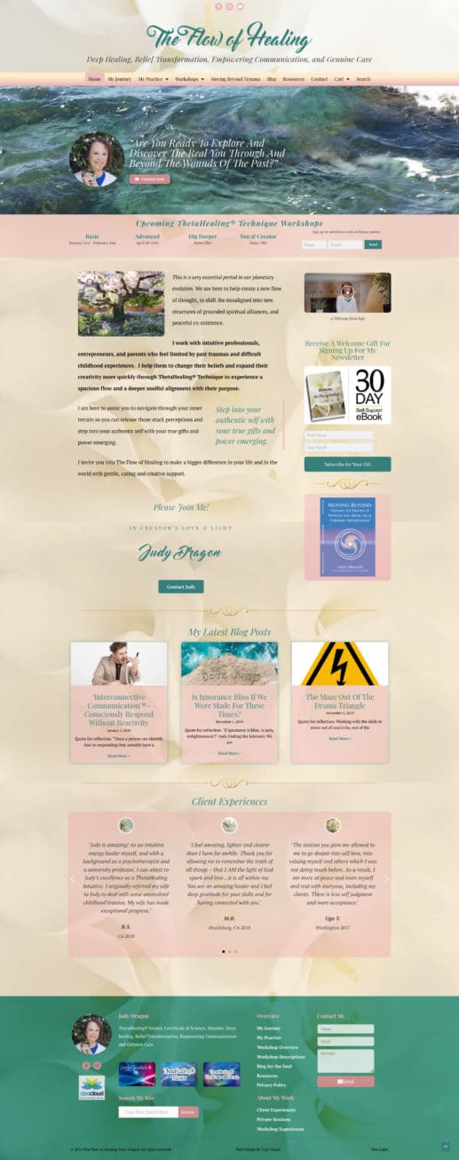 Alternative Health Practitioner Website Design - Grey Visual Web Design