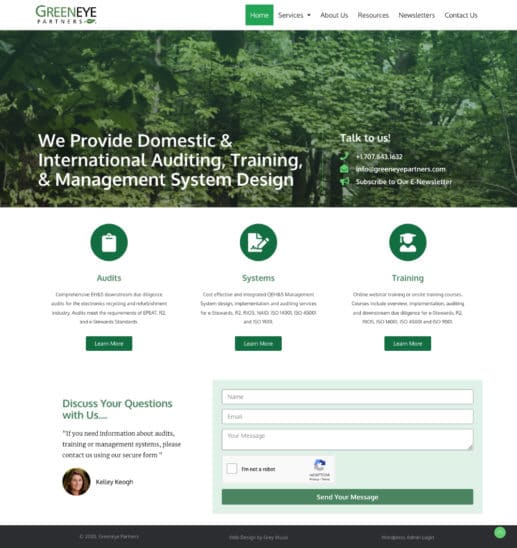 Technology Recycling Website Design - Grey Visual Web Design