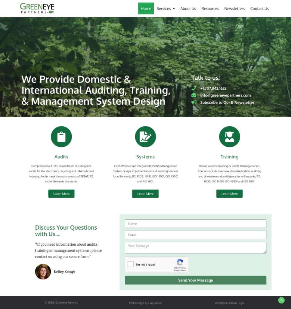 Technology Recycling Website Design - Grey Visual Web Design